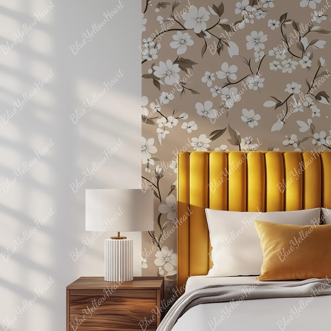 Wallpaper Mockup, Headboard Wallpaper Mockup, Modern Interior PSD Smart ...