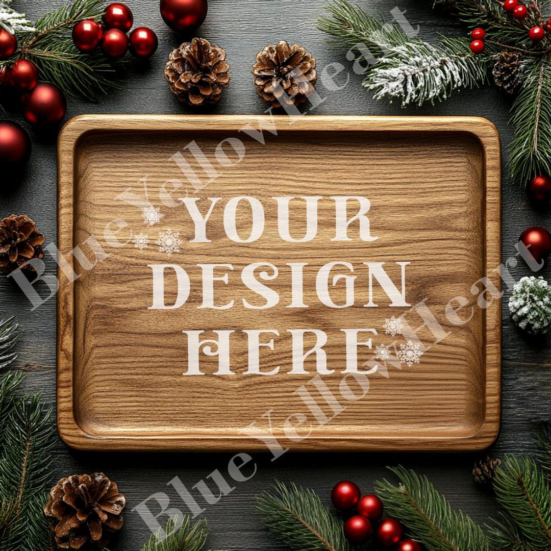 Serving Tray Mockup, Blank Board Mock Up, Cookies for Santa Tray ...