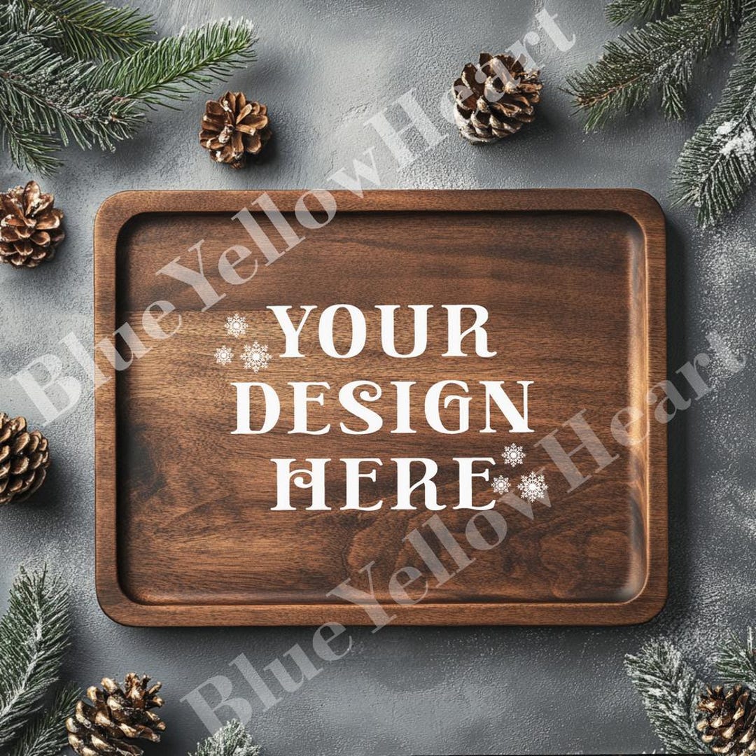 Serving Tray Mockup, Blank Board Mock Up, Cookies for Santa Tray ...