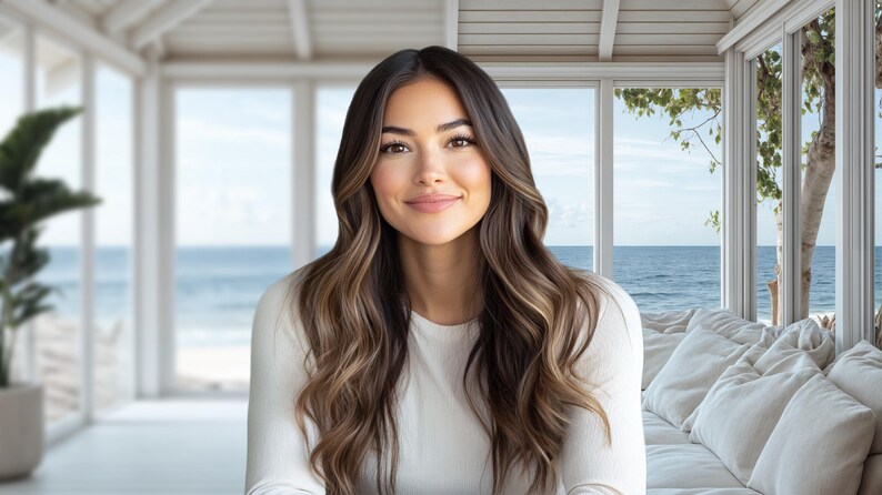 Beach House Zoom Virtual Background, Coastal Ocean View for Virtual ...