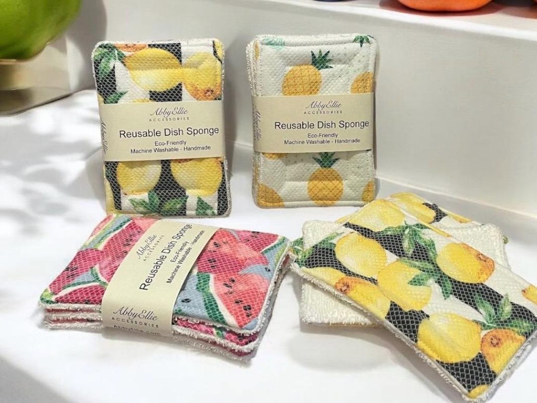 Reusable Kitchen Sponge, Zero Waste Sponge, Eco-friendly Sponge, Dish ...