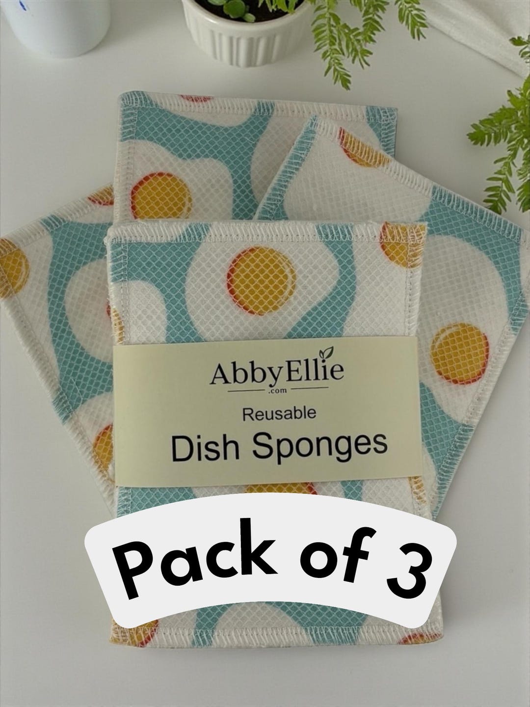 Reusable Dish Sponge Zero Waste Kitchen Scrubber Eco-friendly ...