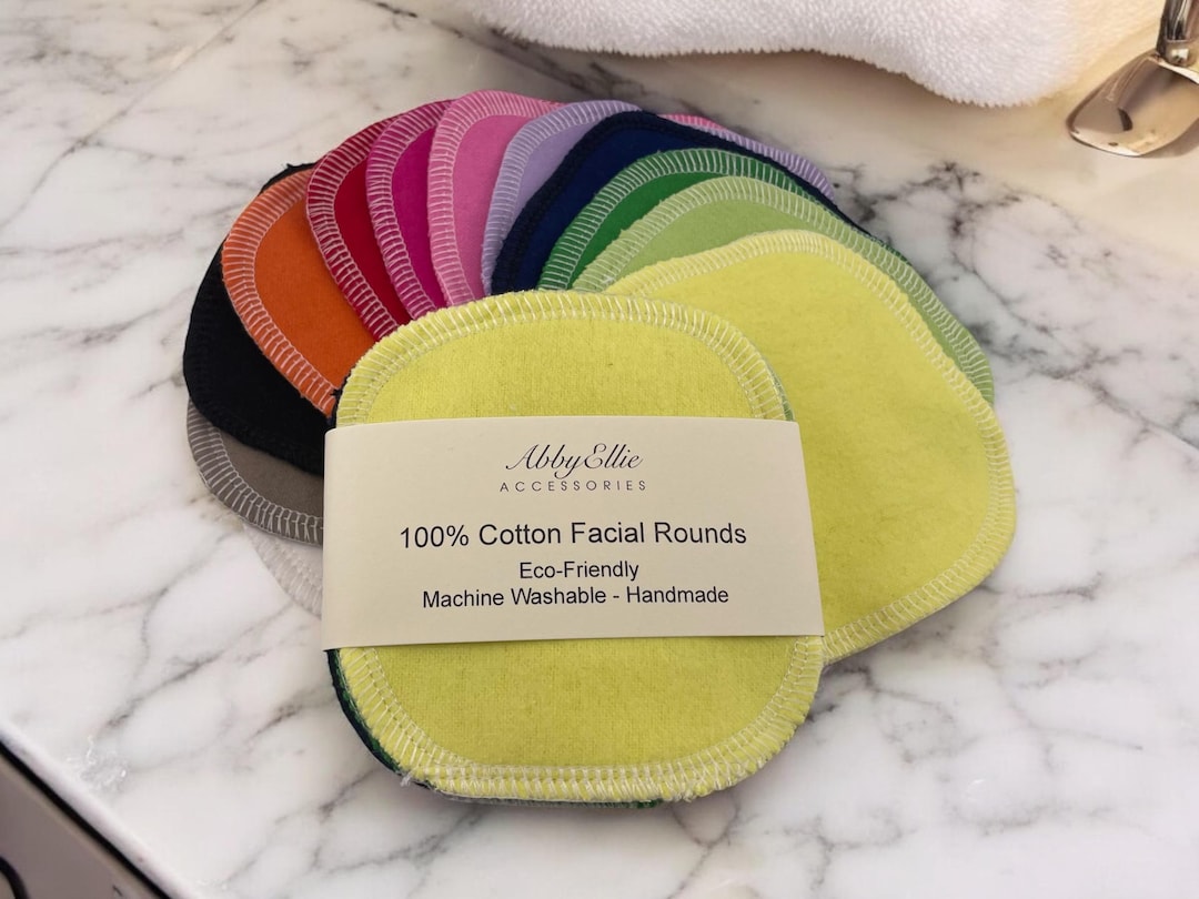 Reusable Cotton Facial Rounds 4”x4” | Washable Makeup Remover Pad| Eco ...