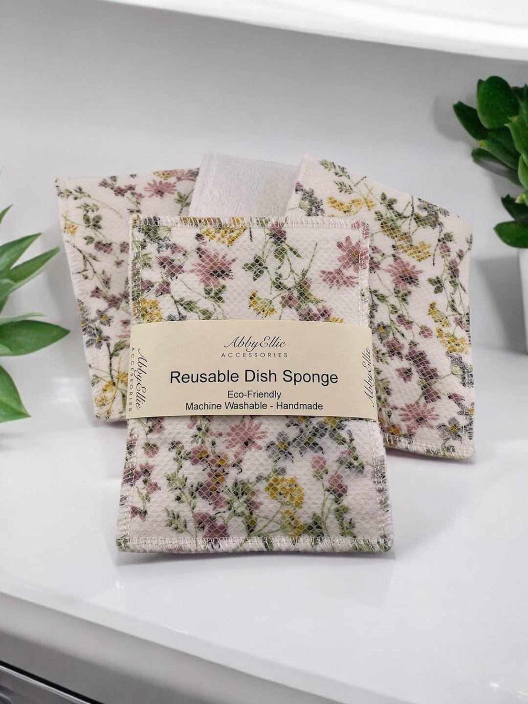 Reusable Washable Kitchen Sponge, Eco Friendly Scrubbies, Dish Scrubber ...