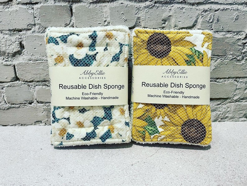 Reusable Kitchen Sponge, Zero Waste Kitchen, Eco-friendly Scrubby, Dish ...