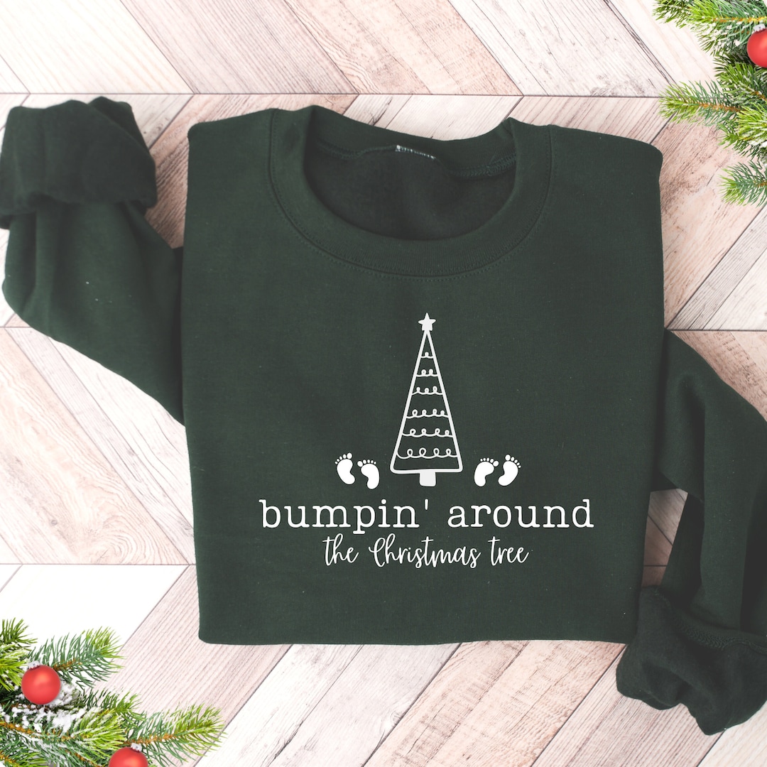 Bumping Around the Christmas Tree Christmas Pregnancy - Etsy