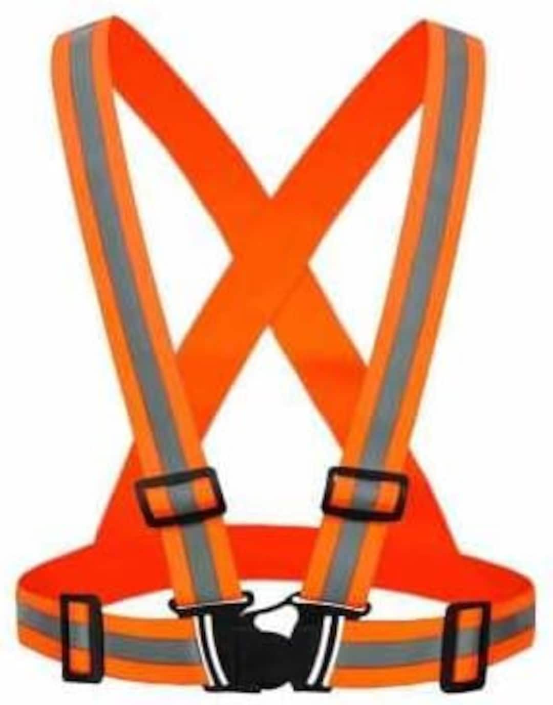 Hi Vis Adjustable Orange Reflective Safety Sash - Etsy