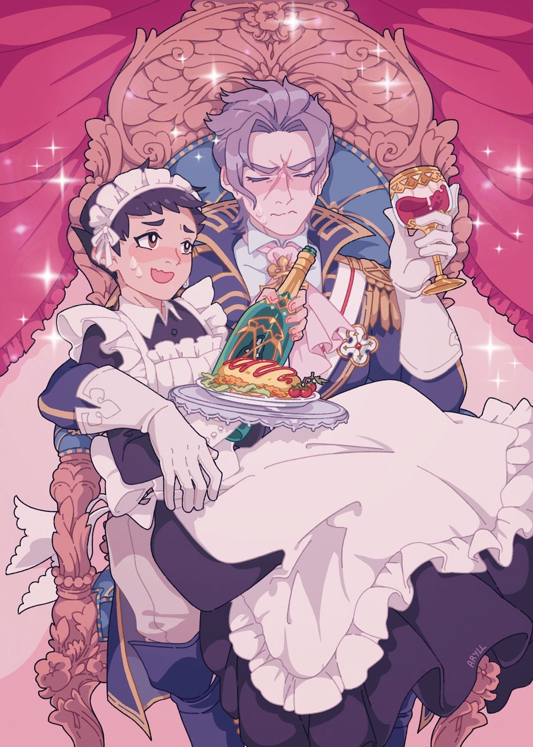 The GREAT ACE ATTORNEY - London's Most Honourary Maid (art Print) - Etsy