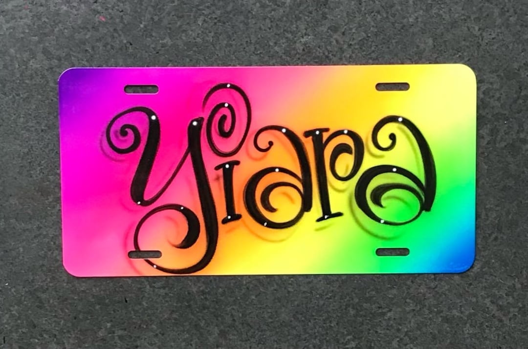 Airbrush Auto Tag License Plate - Etsy