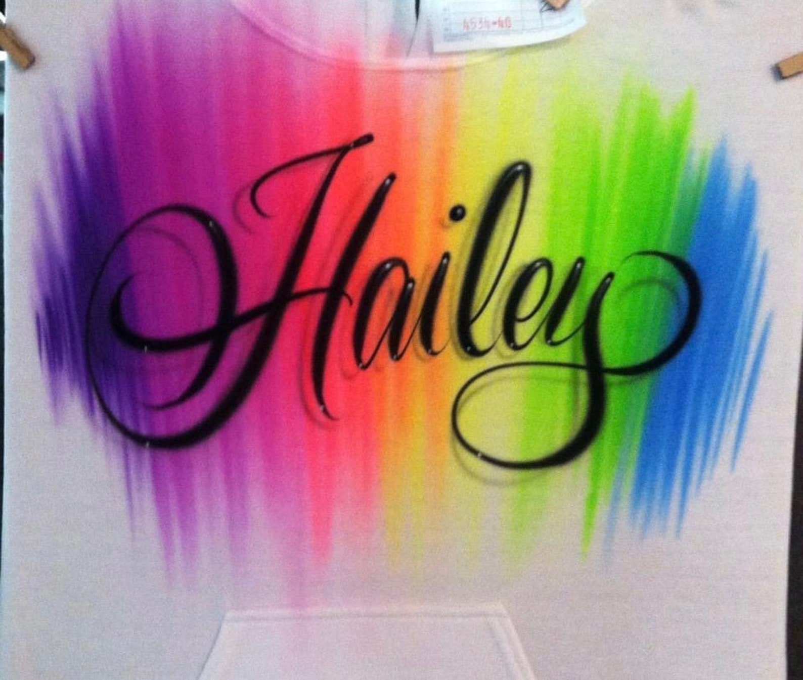 Rainbow Splash Name Airbrush T Shirt - Etsy