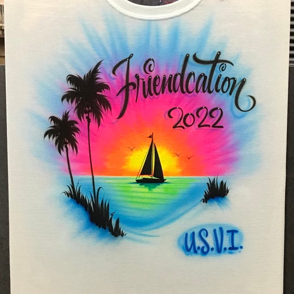 Airbrush Beach Scene - Etsy