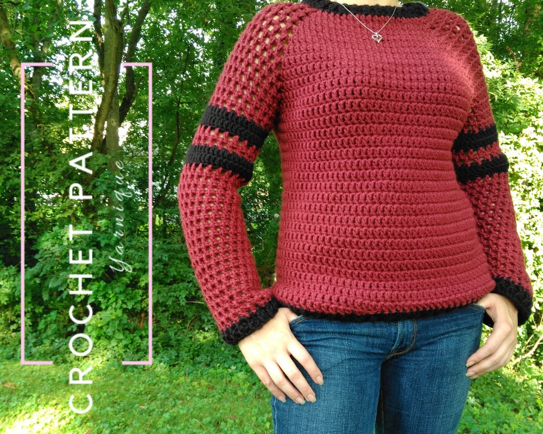 CROCHET PATTERN | Sweater Weather Raglan | Crochet Garment Pattern ...
