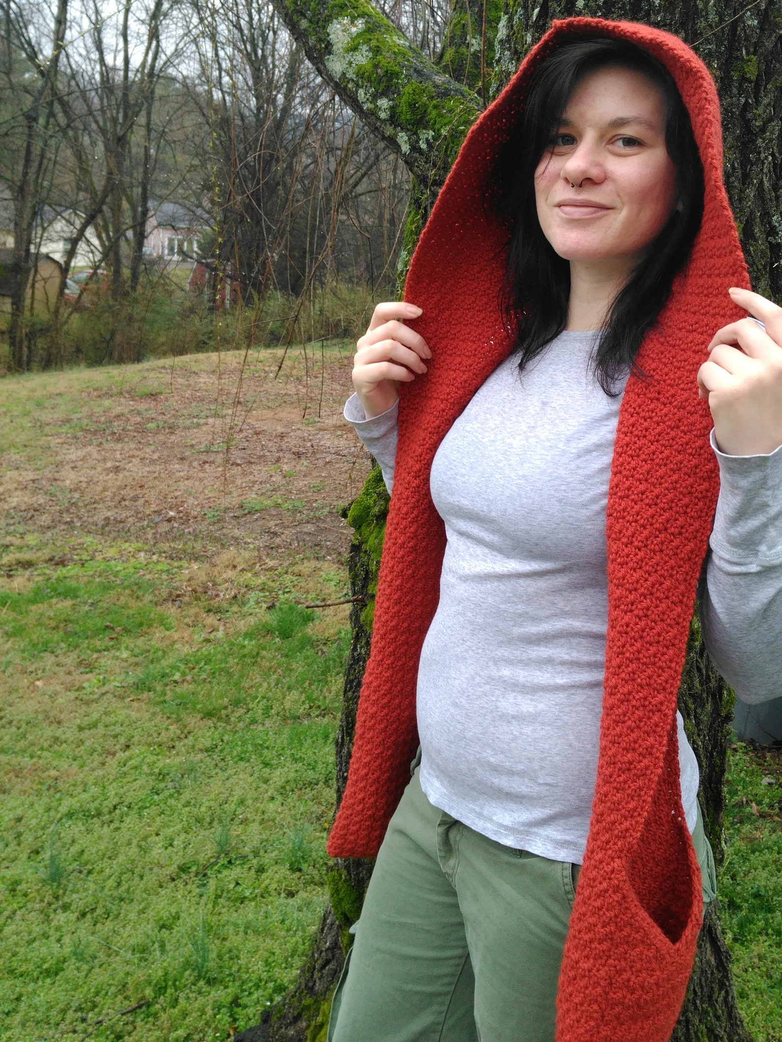 CROCHET PATTERN | Paprika Pocket Scarf | Hooded Scarf Crochet Pattern ...
