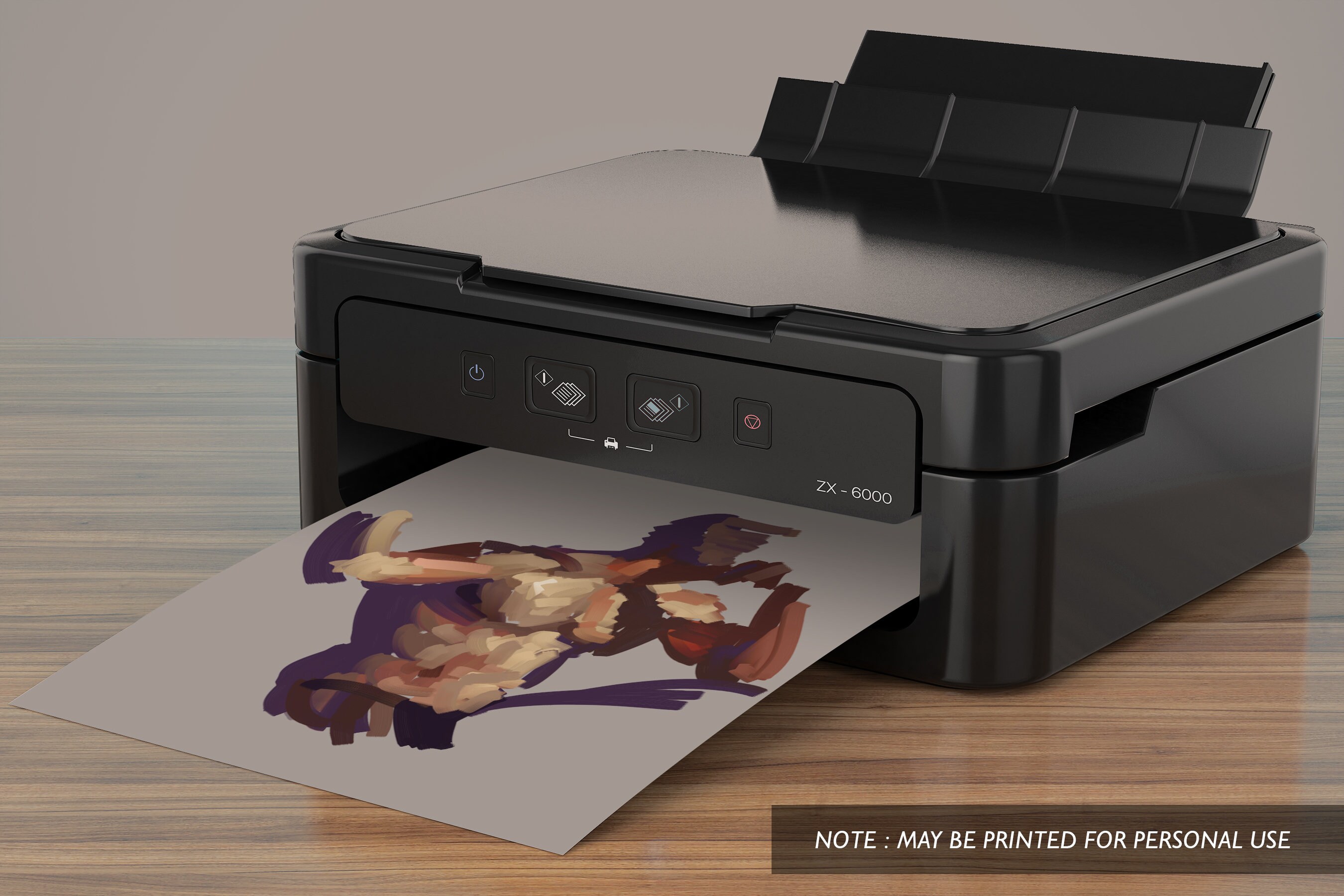 Printable Digital Download, 5 Minute Digital Figure Painting From ...