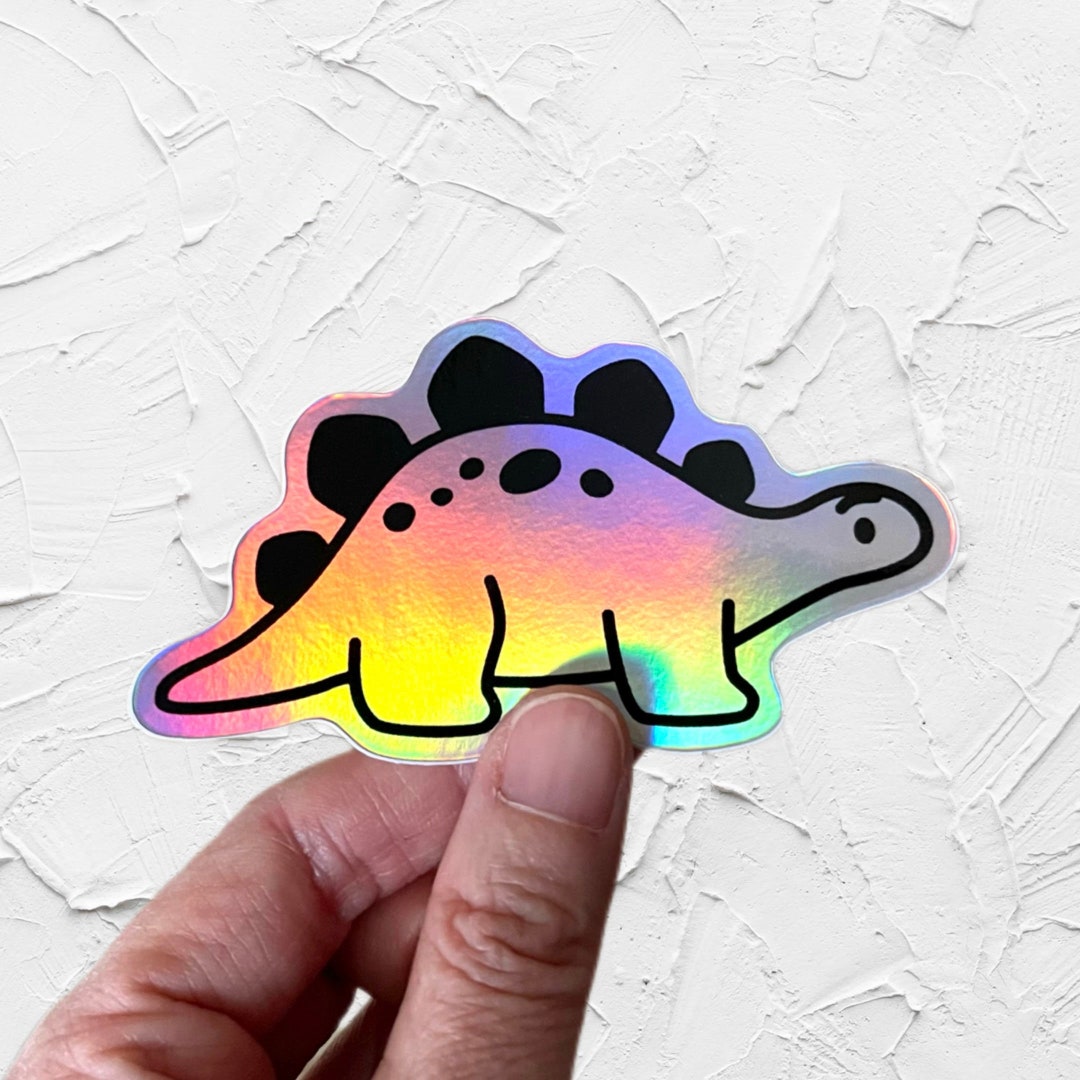 Stegosaurus Sticker: Fun Holographic Dinosaur Decal - Etsy