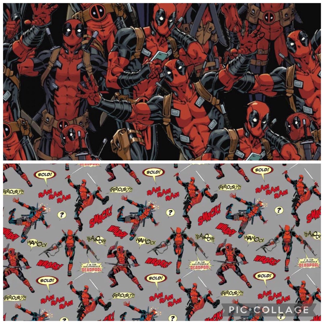 Deadpool Marvel Fat Quarters - Etsy