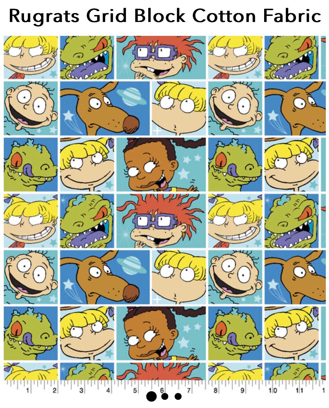 Peppa Pig Hey Arnold Doc Mcstuffins Rug Rats Nickelodeon TV Fat Quarter ...