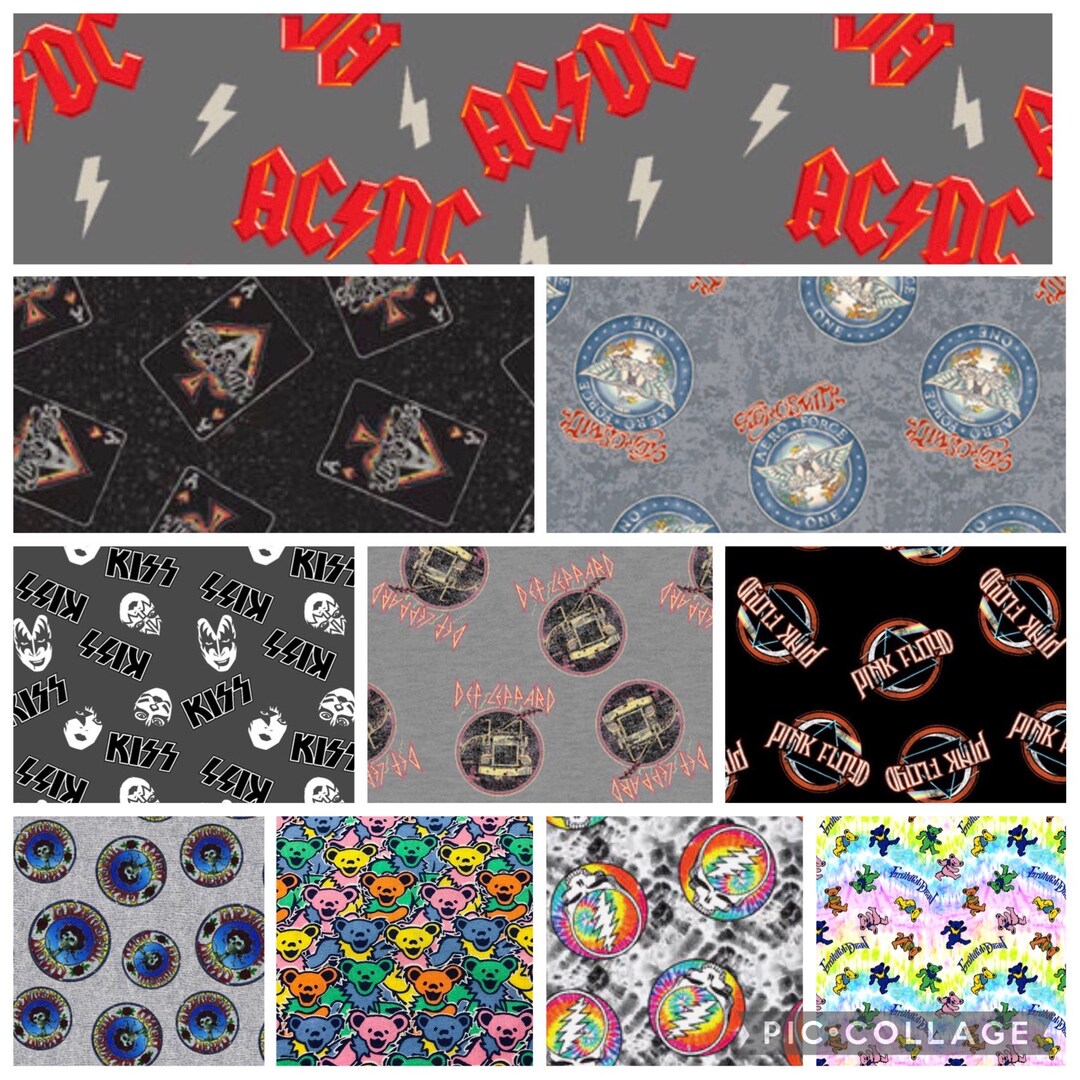 Rock Band Music Fat Quarters - Etsy