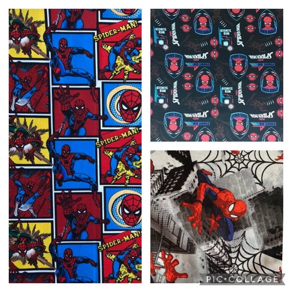 Superhero Spiderman Assorted Fat Quarters Red White Blue Black - Etsy