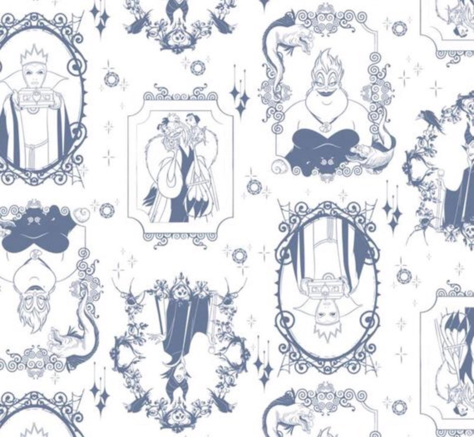 Disney Villain Fabric Cruella Ursula Evil Queen Jafar Scar Maleficent ...
