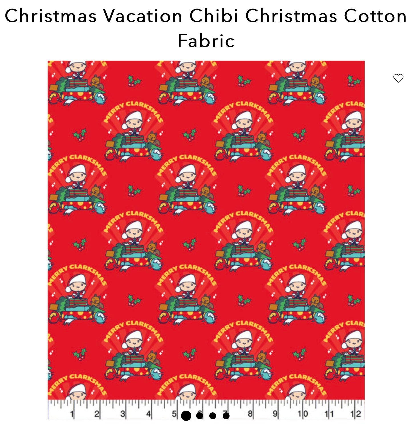 National Lampoons Christmas Vacation Merry Clarksmas Fabric Fat ...