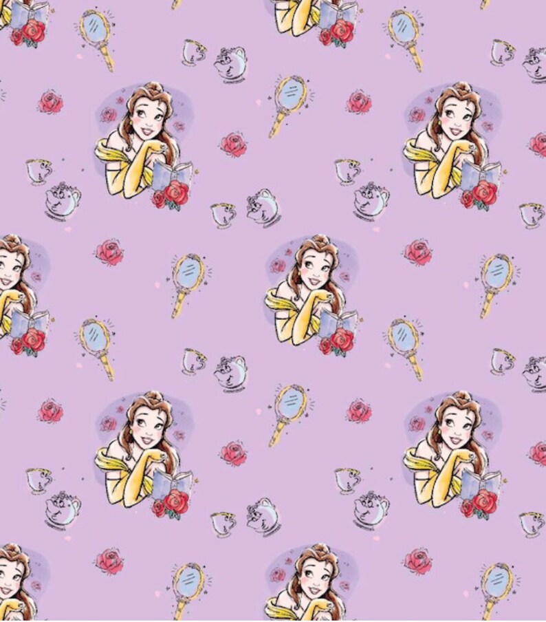 Disney Princess Tinker Belle Frozen Assorted Fat Quarters Belle Ariel ...