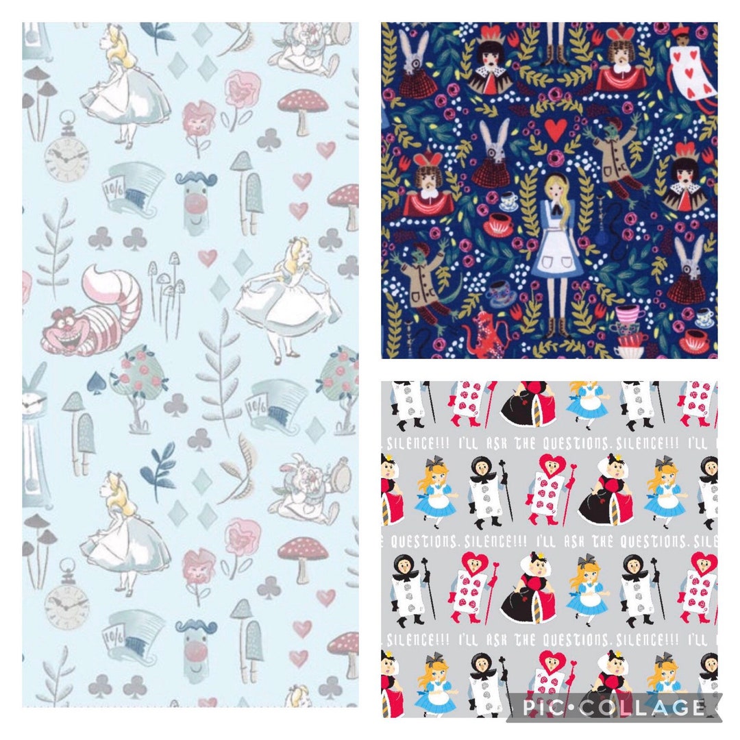 Disney Alice in Wonderland Assorted Fat Quarters - Etsy
