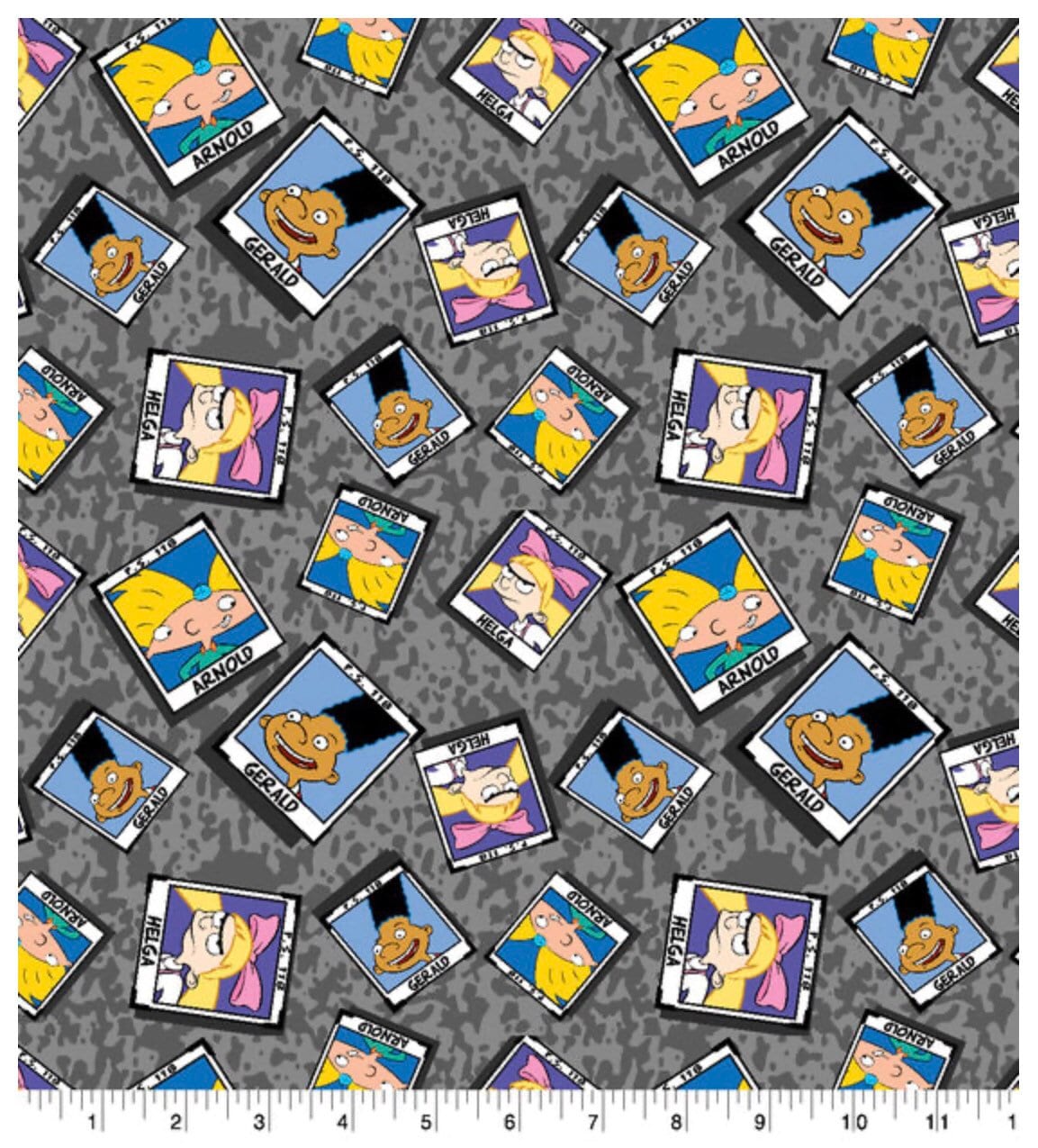 Peppa Pig Hey Arnold Doc Mcstuffins Rug Rats Nickelodeon TV Fat Quarter ...