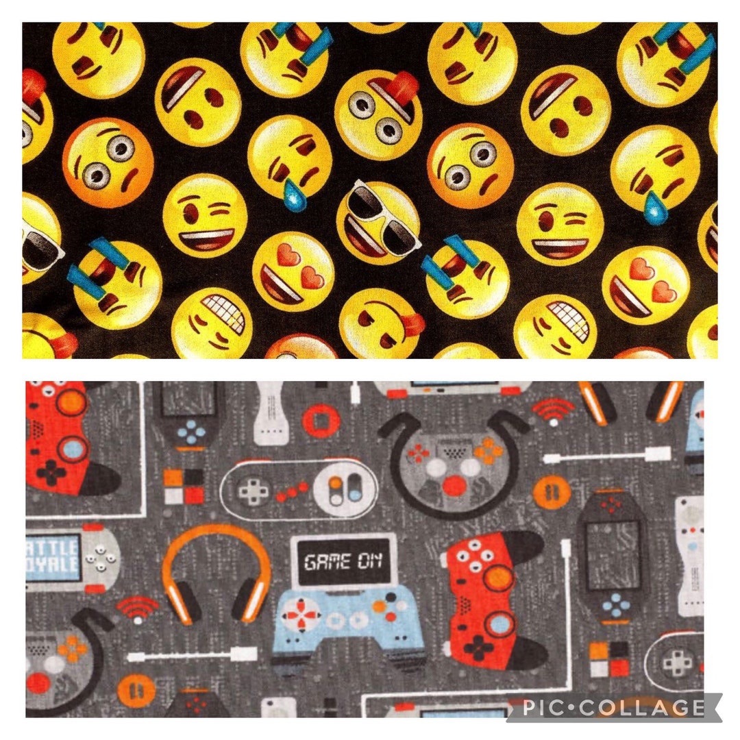 Emoji & Video Game Fat Quarters - Etsy