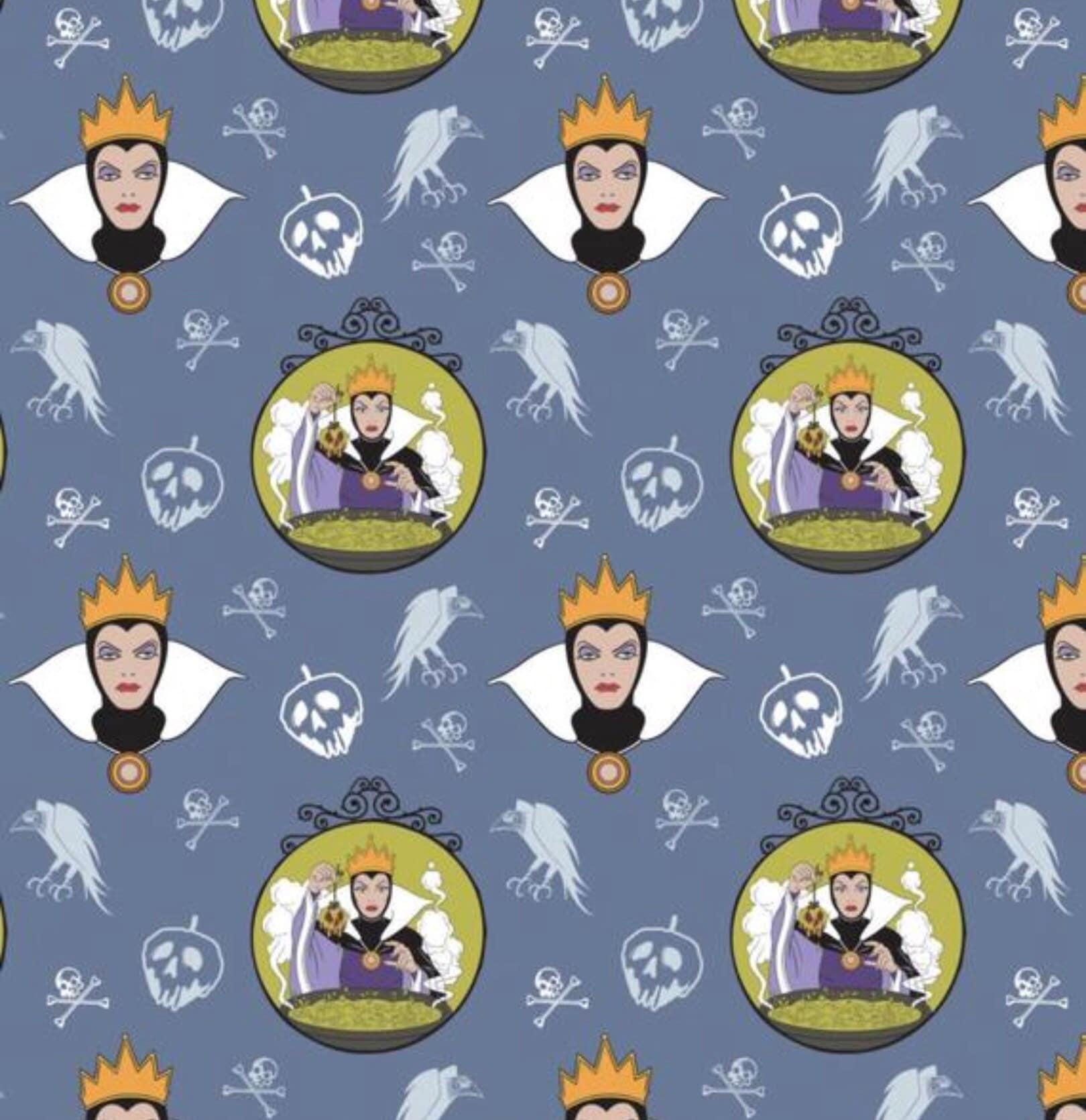 Disney Villain Fabric Cruella Ursula Evil Queen Jafar Scar Maleficent ...