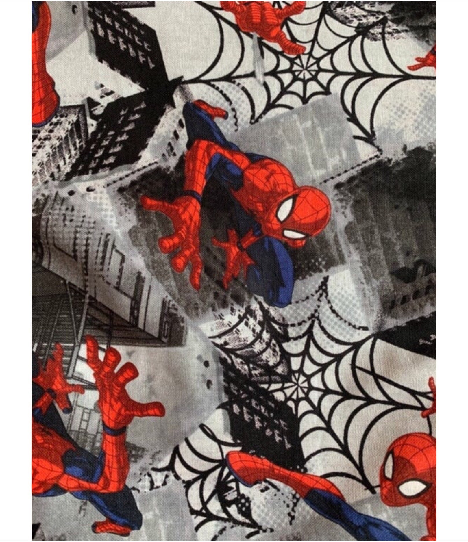 Superhero Spiderman Assorted Fat Quarters Red White Blue Black Yellow ...