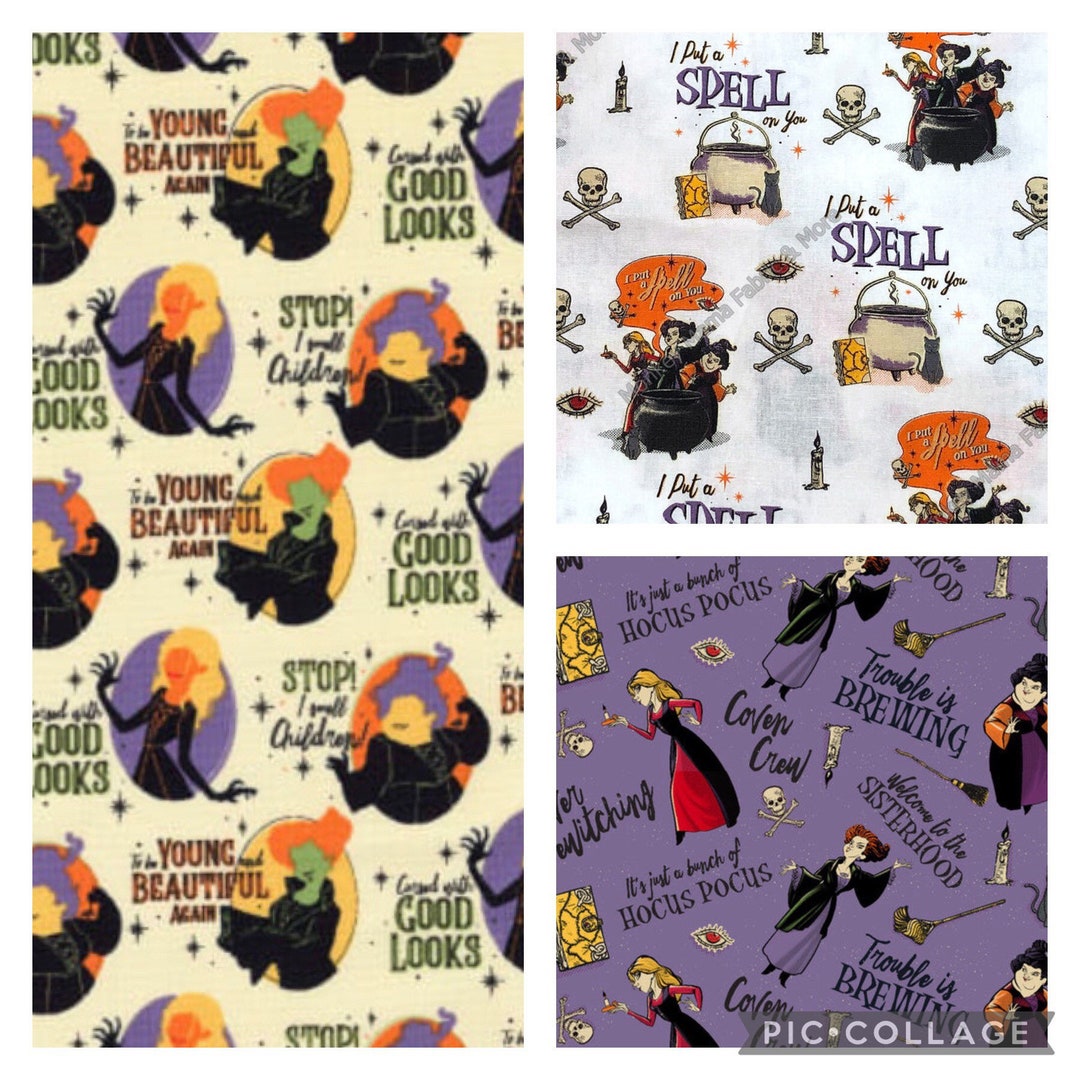 Disney Hocus Pocus Fabric Fat Quarters - Etsy