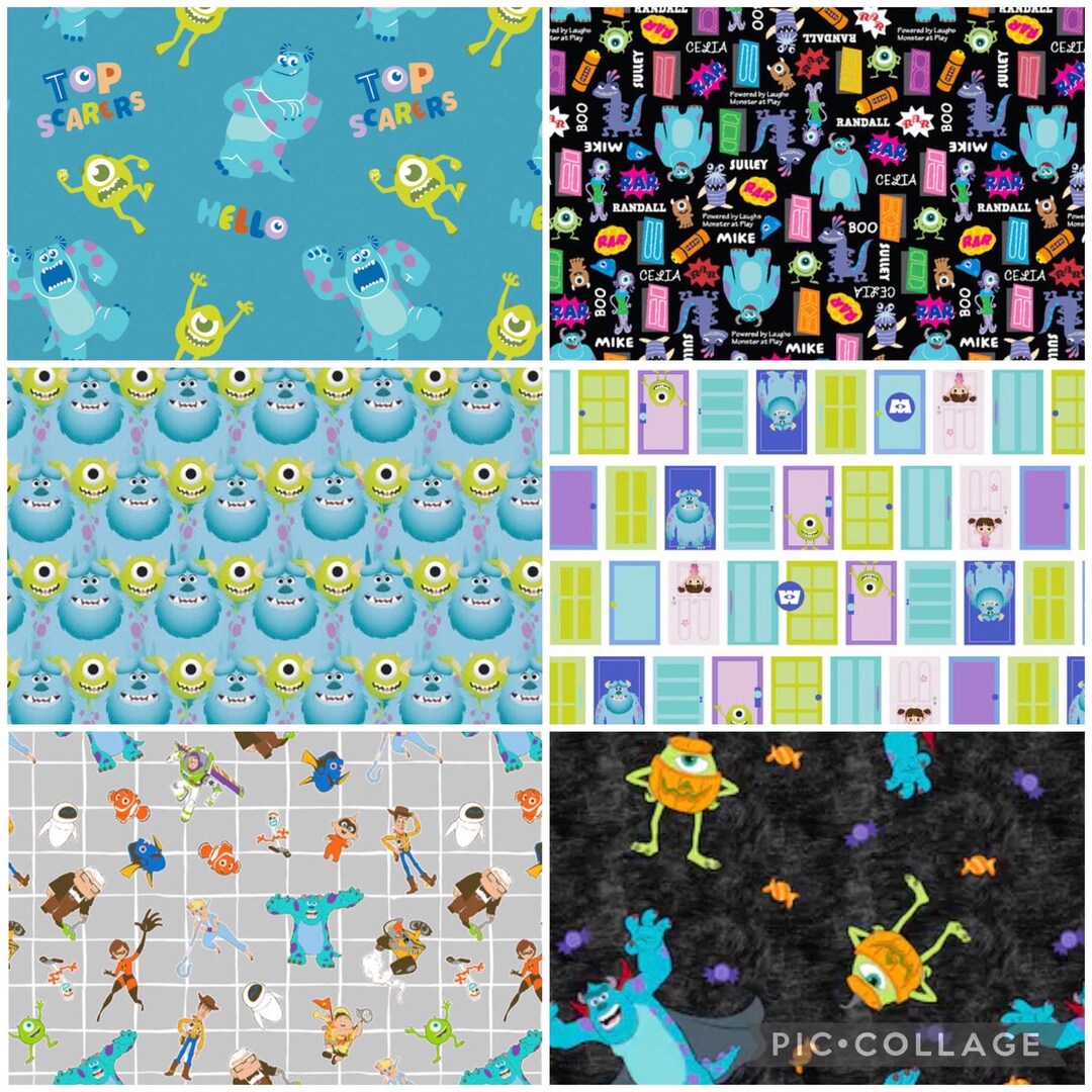 Disney Pixar Monsters Inc. Assorted Fat Quarters - Etsy