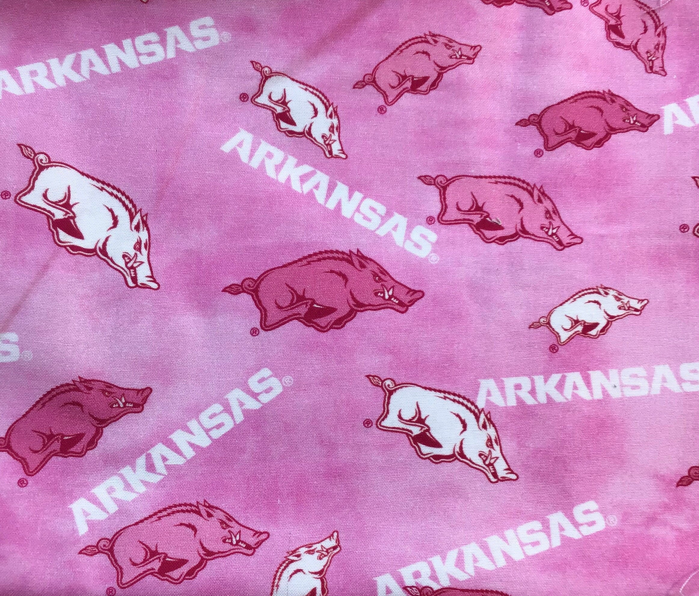 SEC College Arkansas Razorbacks Hogs Red Wolves Football Fat Quarters ...