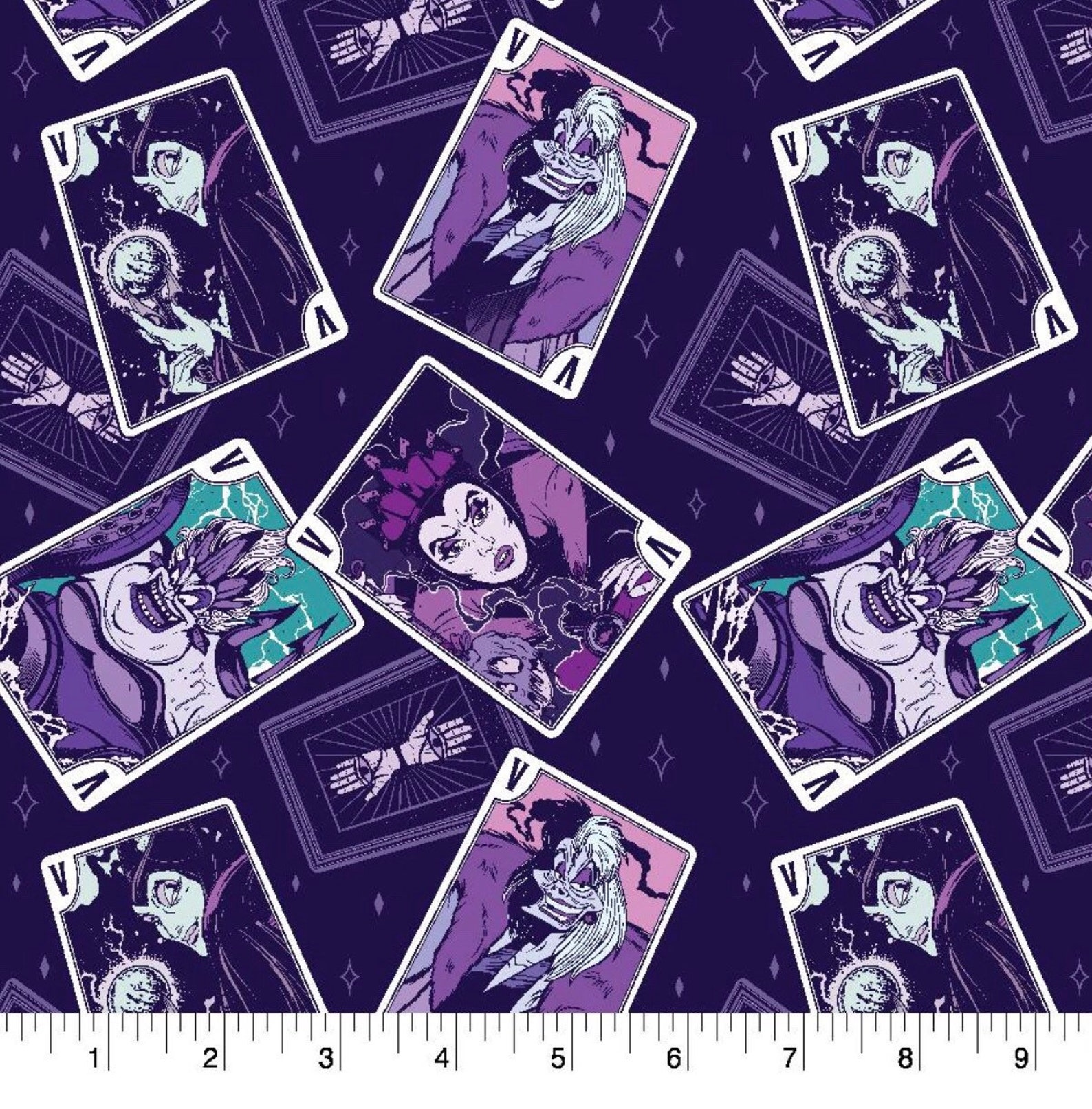Disney Villain Fabric Cruella Ursula Evil Queen Jafar Scar Maleficent ...