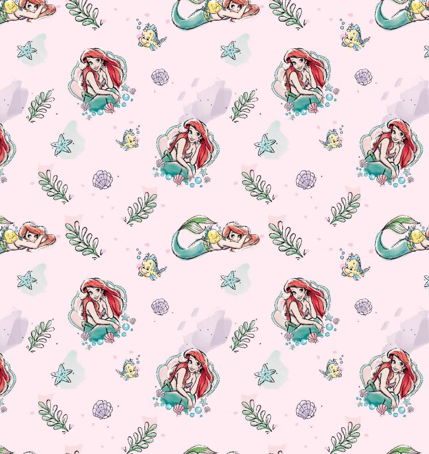 Disney Princess Tinker Belle Frozen Assorted Fat Quarters Belle Ariel ...