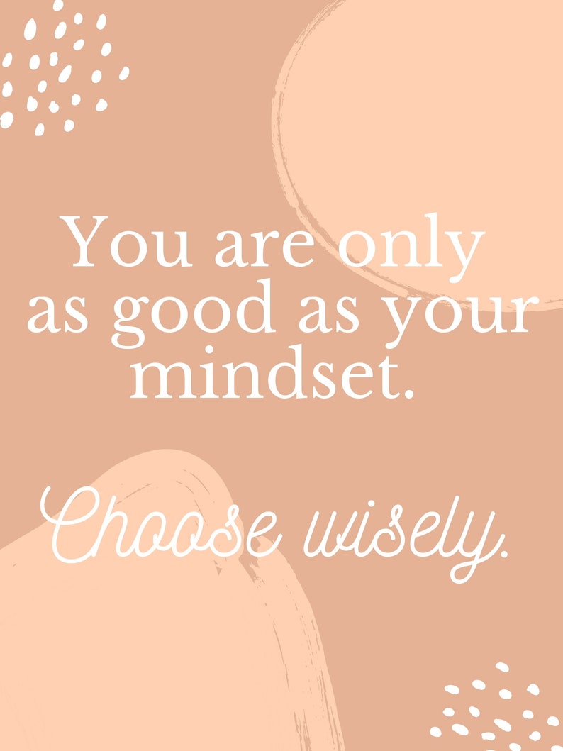 Growth Mindset Positive Mindset Neutral Boho Scandi - Etsy