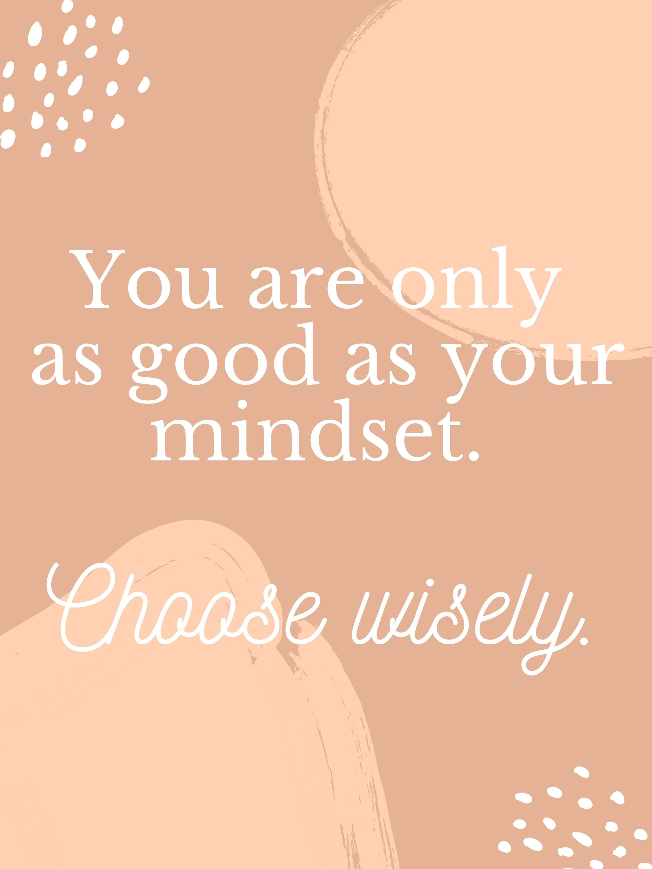 Growth Mindset Positive Mindset Neutral Boho Scandi - Etsy