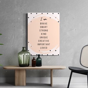 I Am - Growth Mindset, Polka Dot, Positive Affirmations, Positive ...