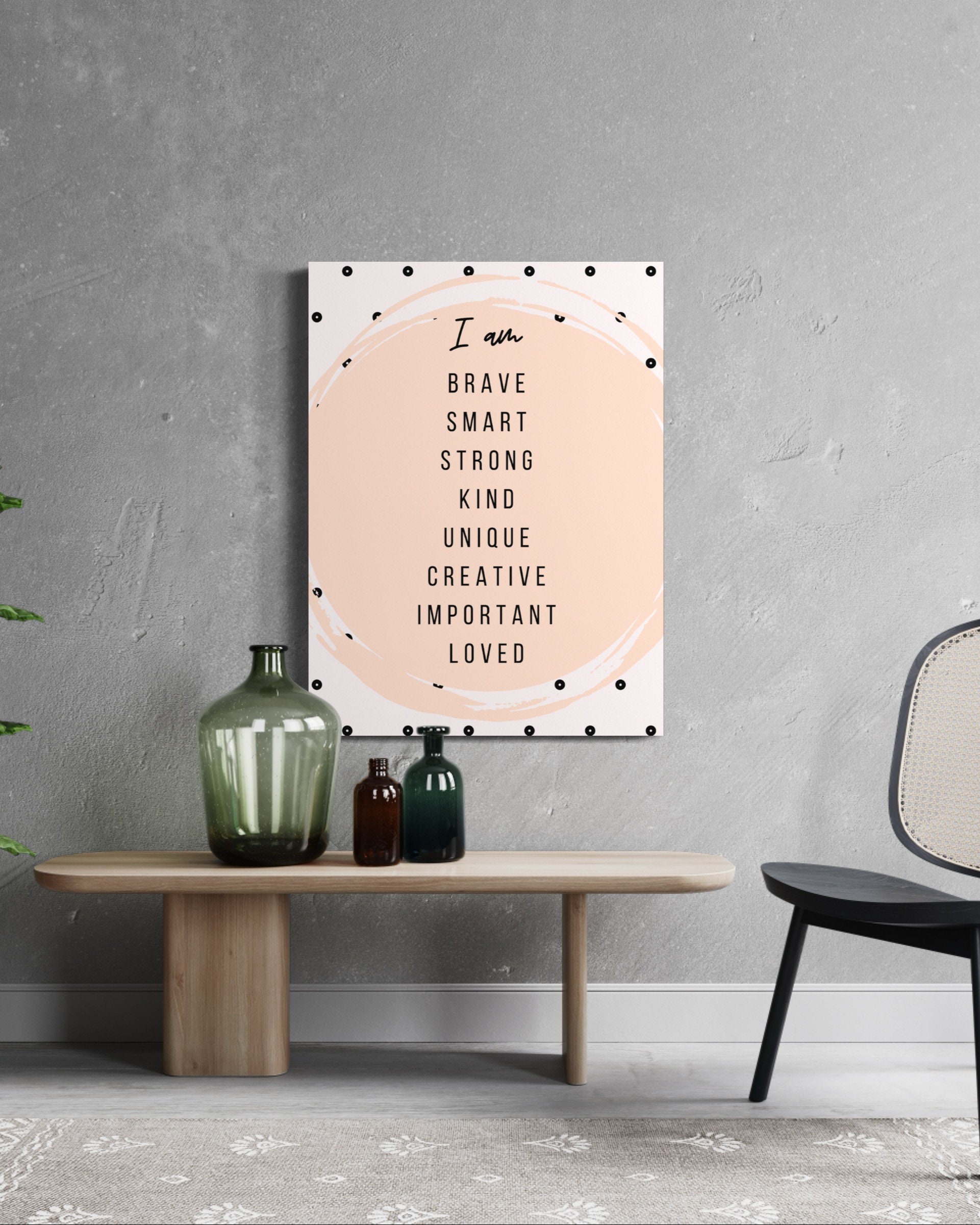 I Am - Growth Mindset, Polka Dot, Positive Affirmations, Positive ...