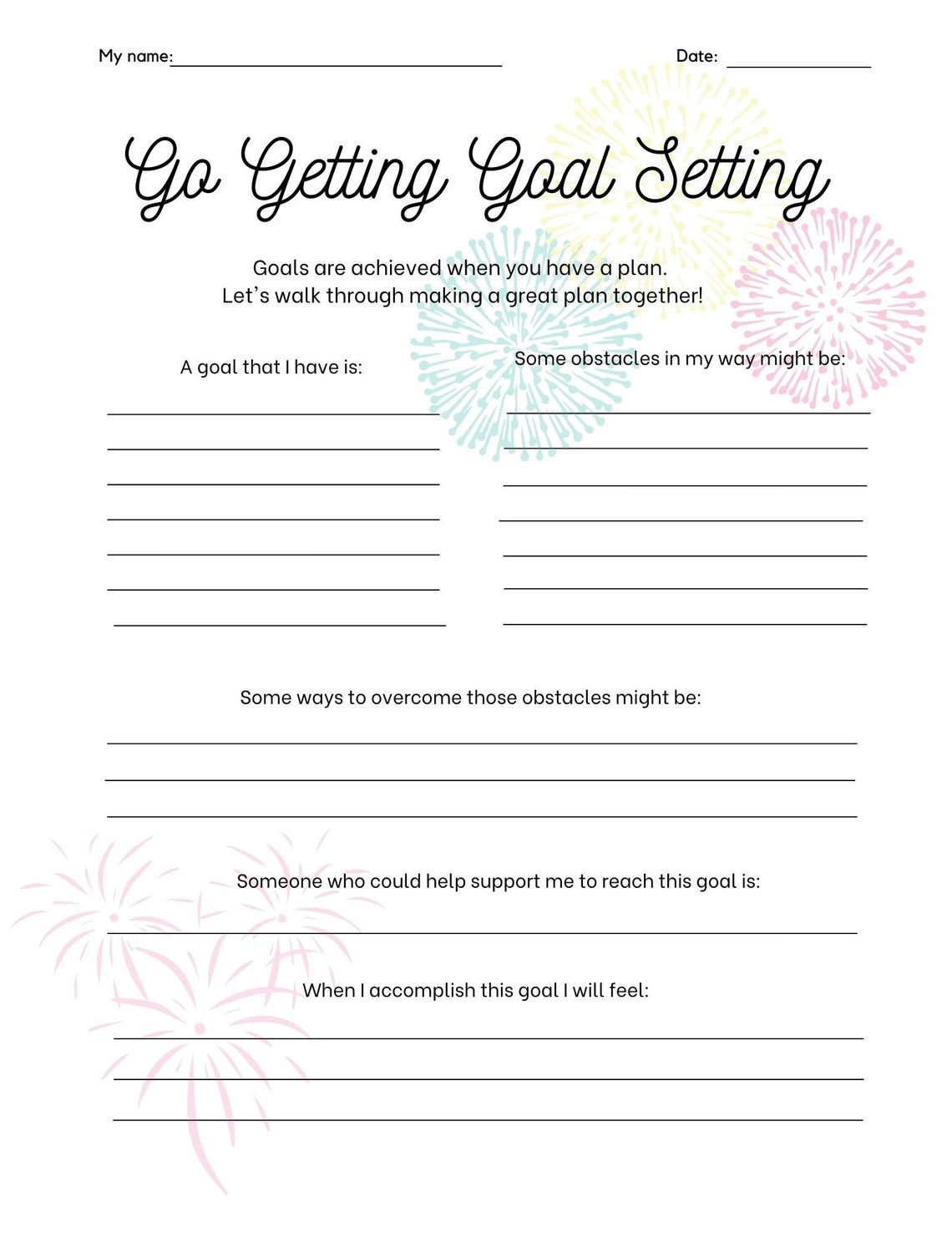 Mindset Matters: Starter Bundle FOUR Print and Go Worksheets Mindset ...