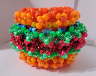 Custom-made X-base, Peyote, UFO, Carousel, Epic, Rotating Kandi Cuffs ...