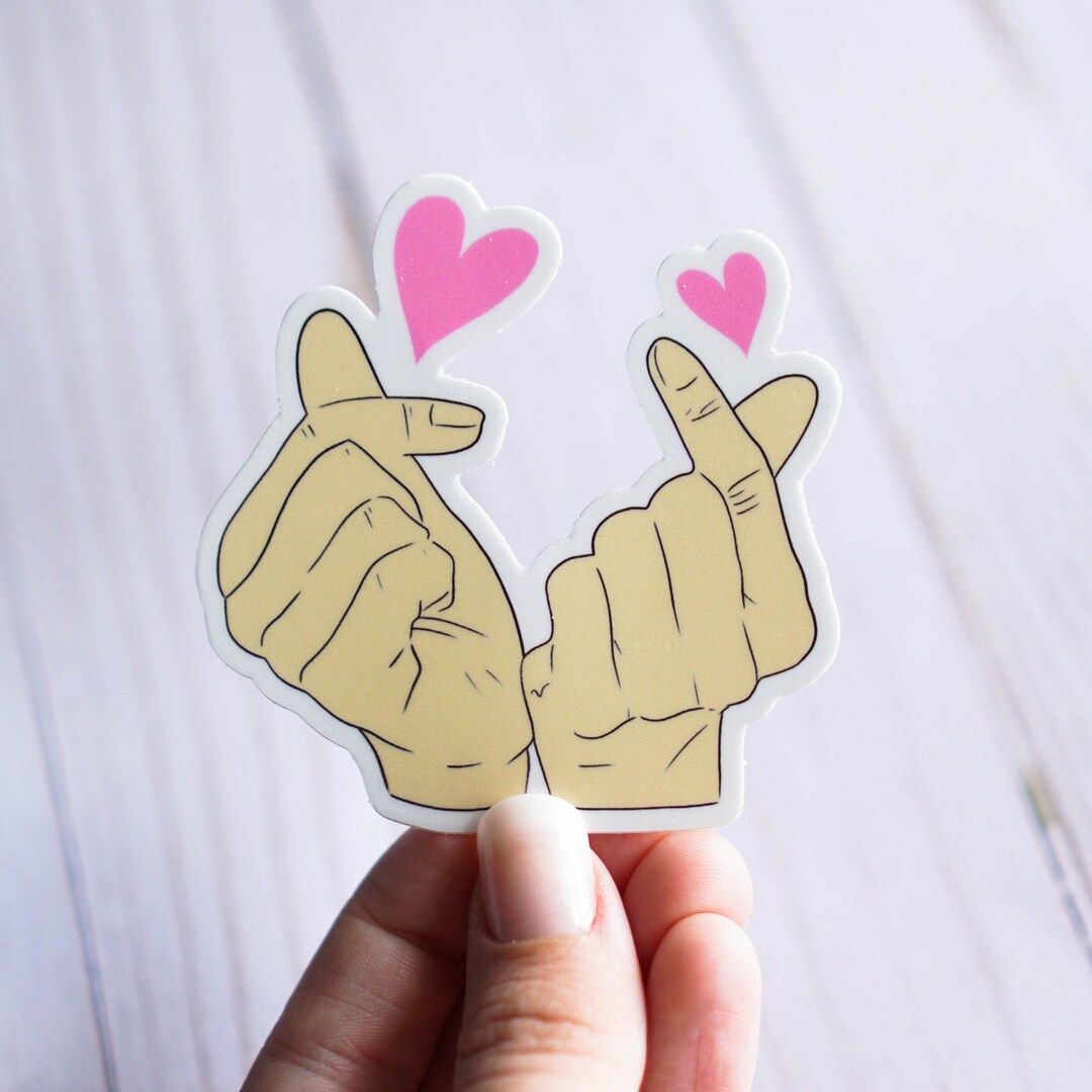 Heart Hands Vinyl Sticker, Kpop Sticker, Laptop Decal, Car Decal ...