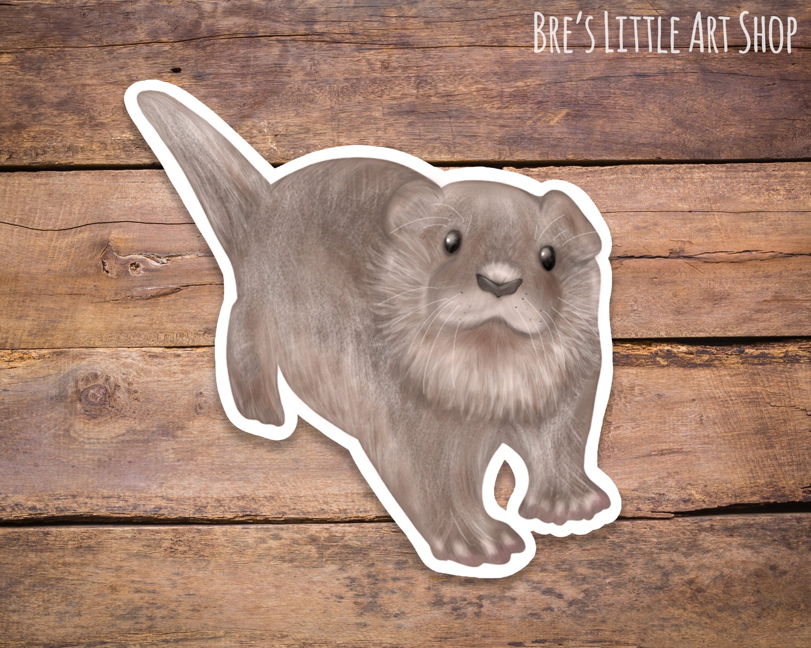 Cute Otter Vinyl Sticker Laptop Decal Car Decal Waterproof | Etsy