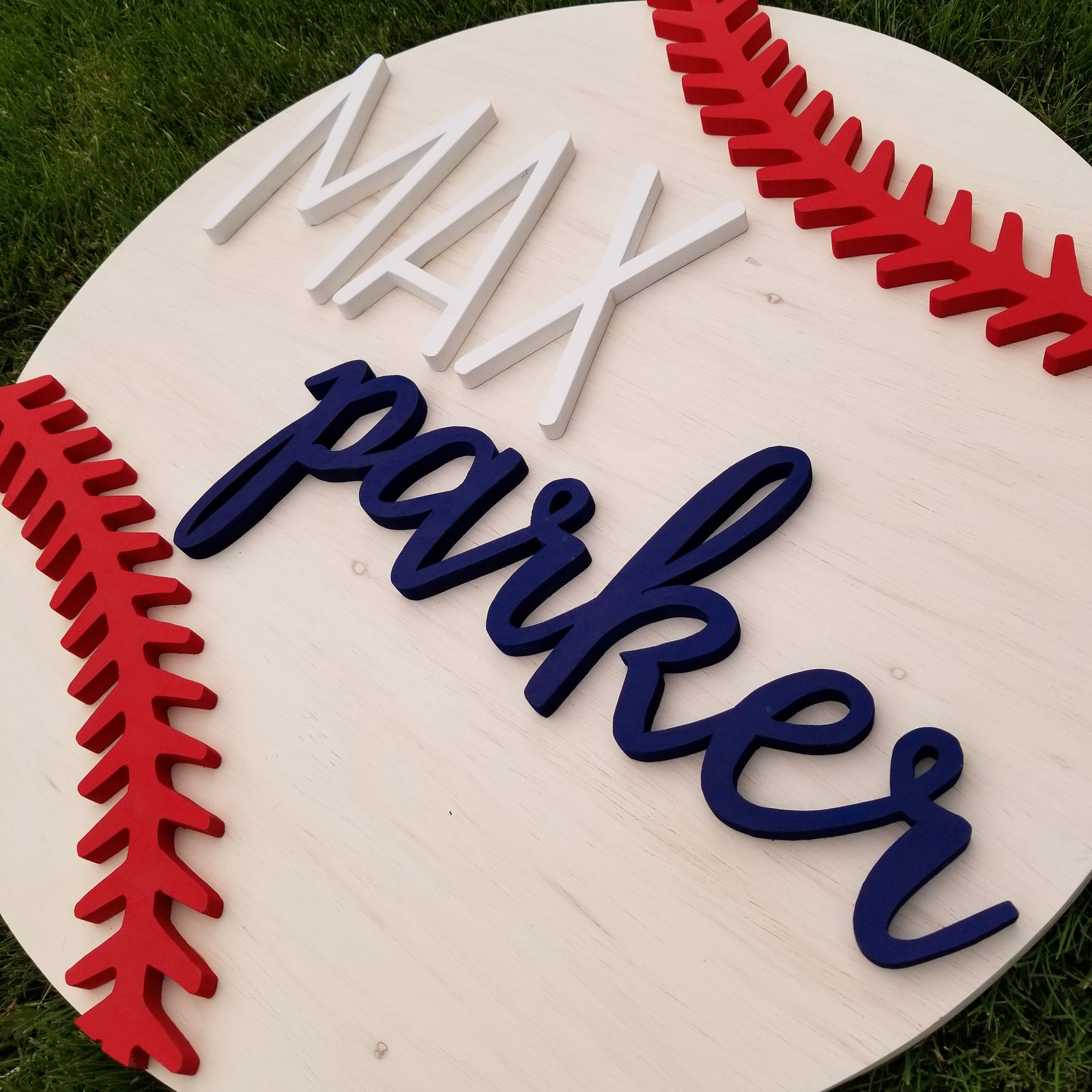 24 Round Baseball Custom Name Sign Round Name Sign - Etsy Canada