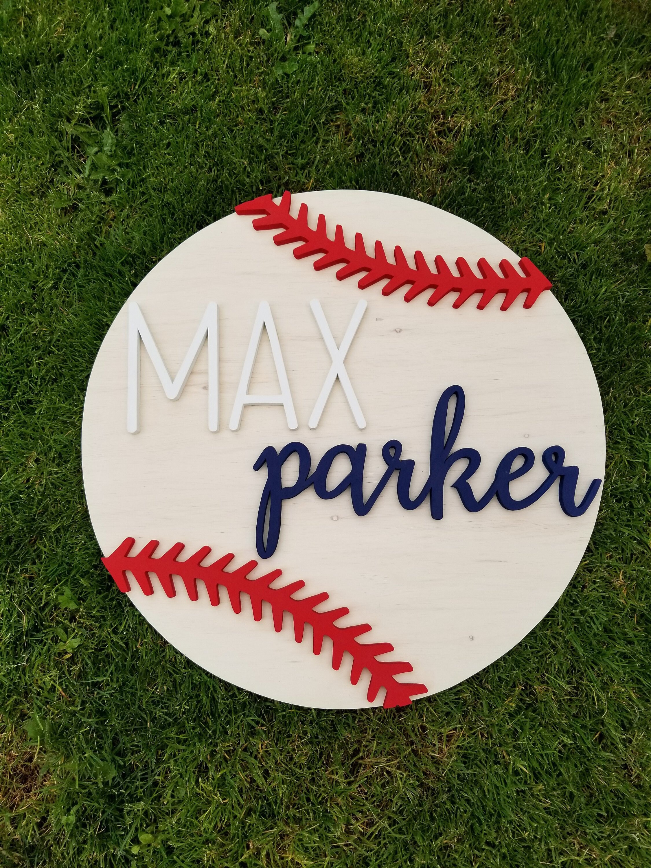 24 Round Baseball Custom Name Sign Round Name Sign - Etsy Canada