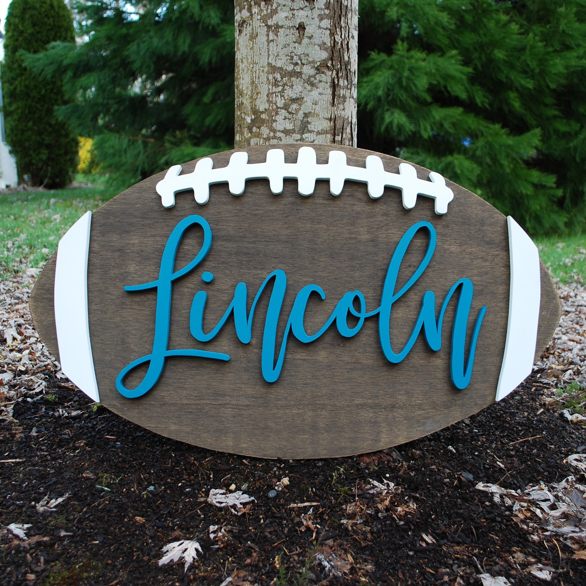 Custom Football Name Sign 30 Custom Name Football | Etsy