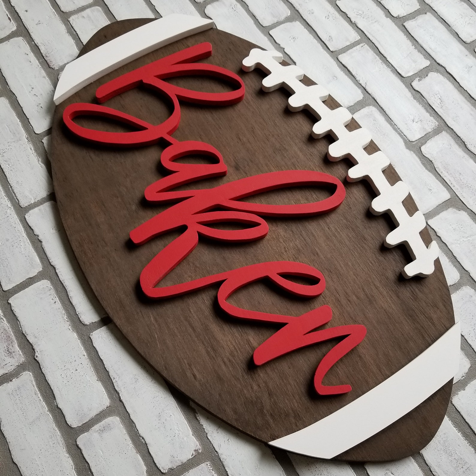 Custom Football Name Sign 30 Custom Name Football | Etsy