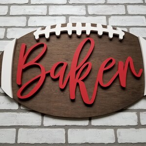 Custom Football Name Sign | 30" Custom Name Football Sign| Football ...