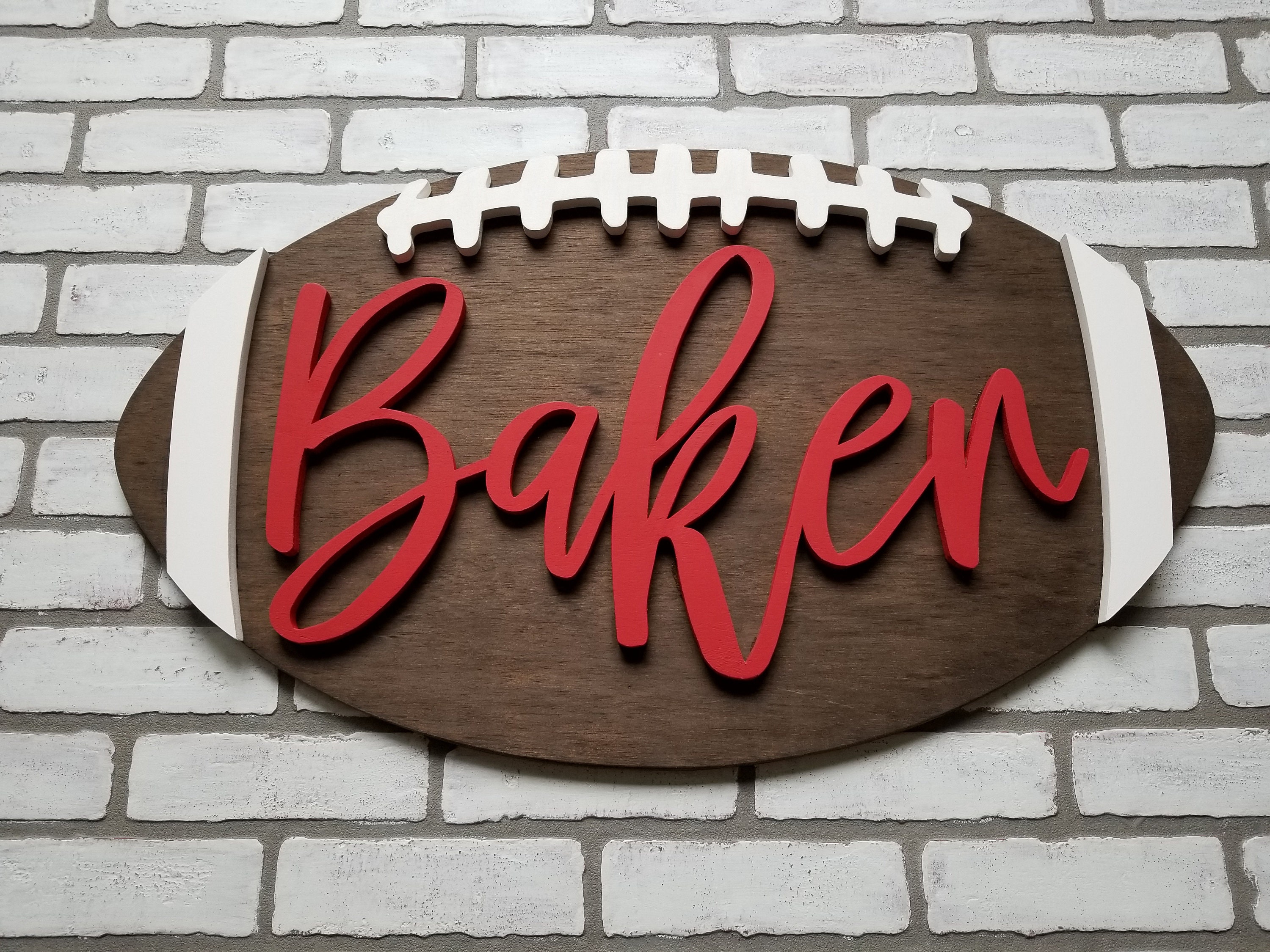 Custom Football Name Sign 30 Custom Name Football | Etsy